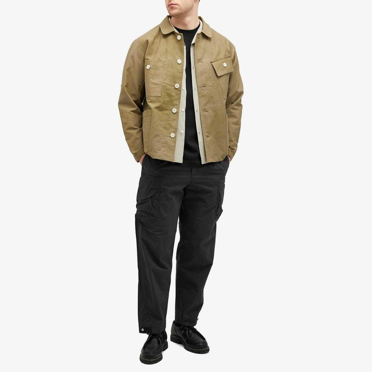 Café Mountain Men's Hand Dyed Store Jacket in Leafy Hand Dye Café Mountain