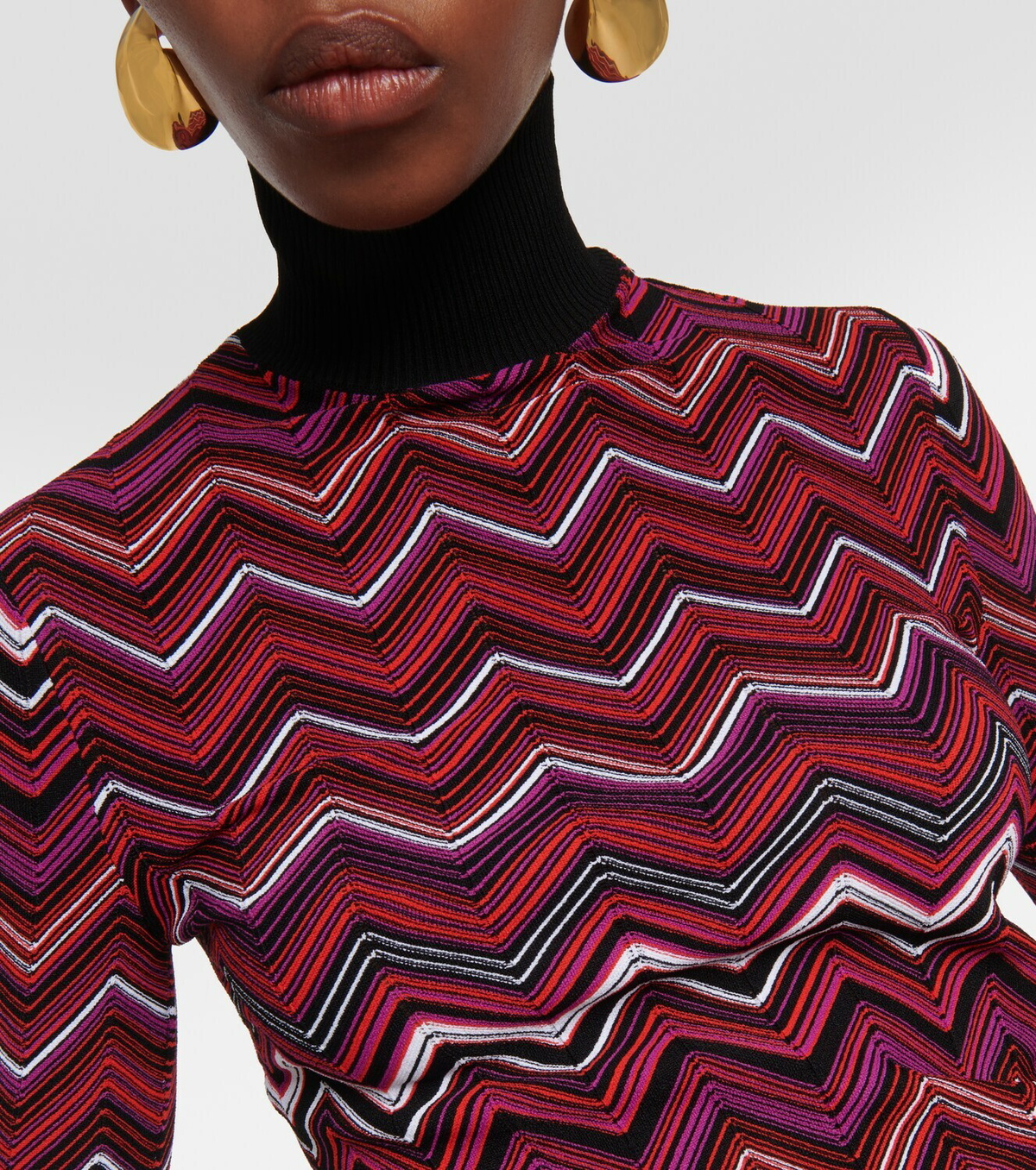 Missoni Zig-zag knit turtleneck sweater Missoni Missoni Zig-zag knit turtleneck sweater Missoni