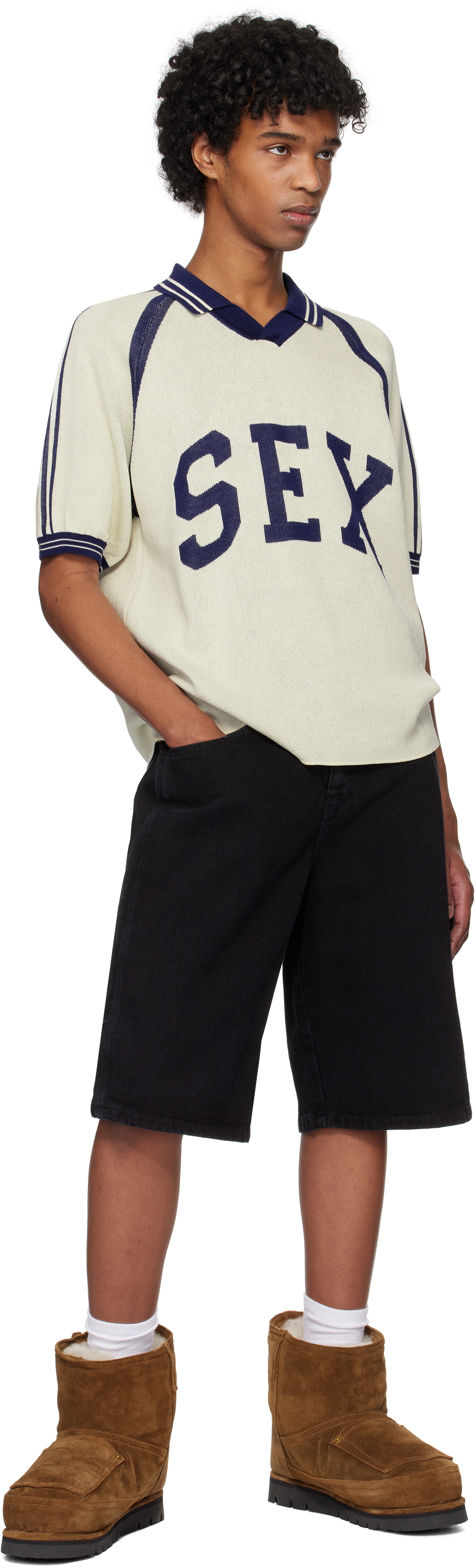 Carne Bollente Black Cupid's Cheeks Denim Shorts Carne Bollente