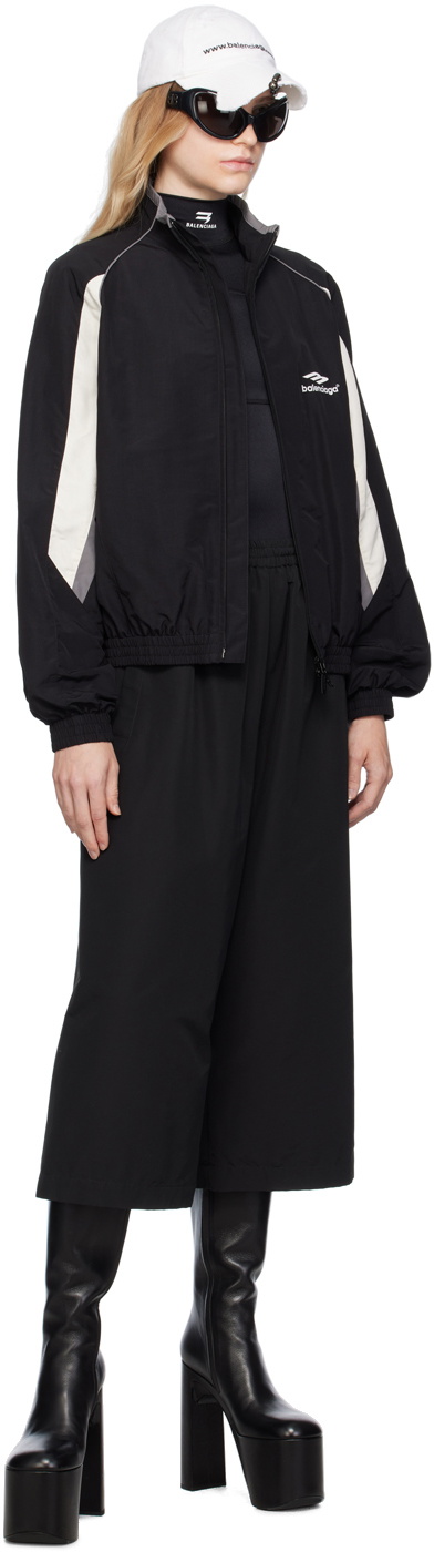 Balenciaga Black 3B Sports Icon Track Jacket Balenciaga