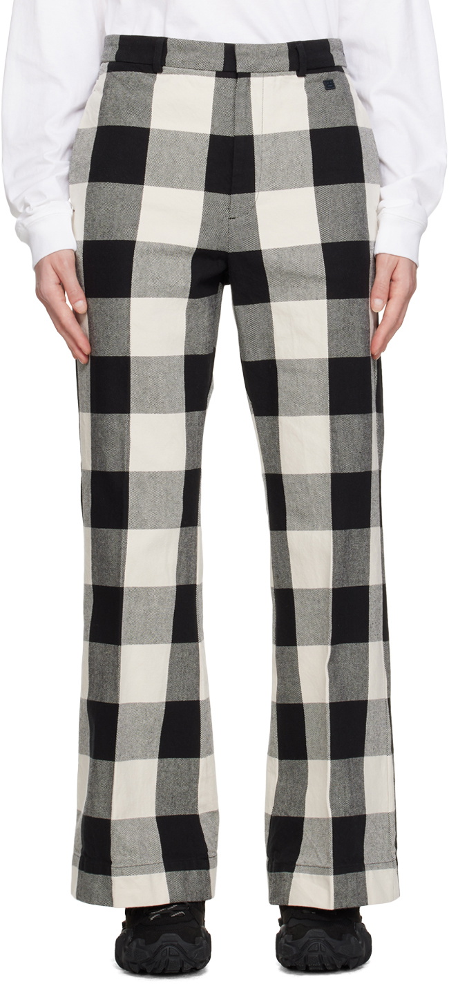 Acne Studios Black & White Check Trousers Acne Studios