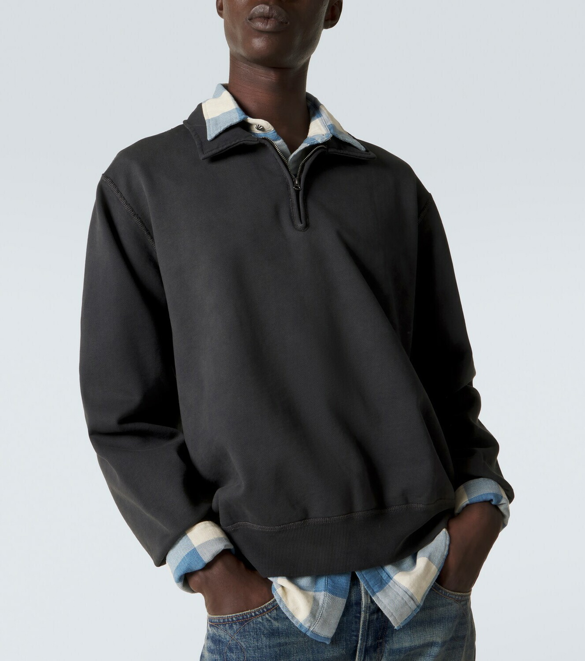 RRL Cotton half-zip sweatshirt RRL