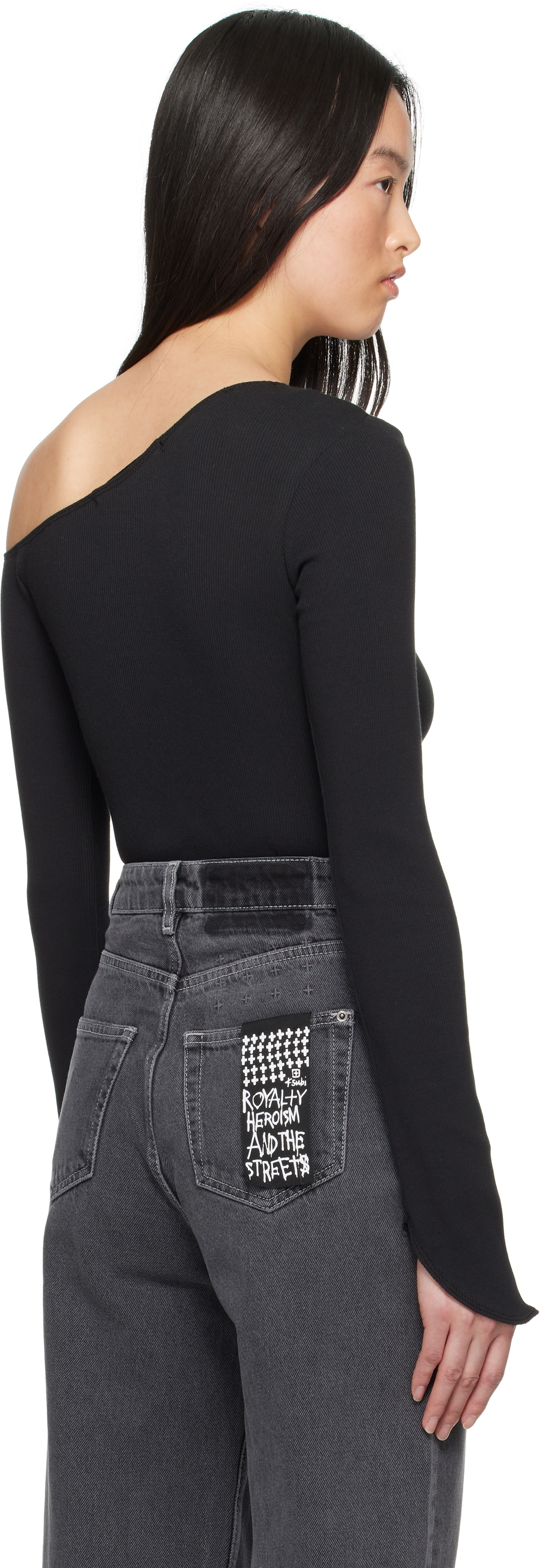 Ksubi Black Blessings Love Sleeve Top Ksubi