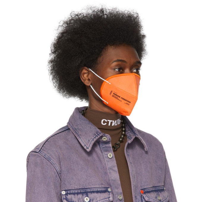 Heron Preston Orange Reusable Mask Heron Preston