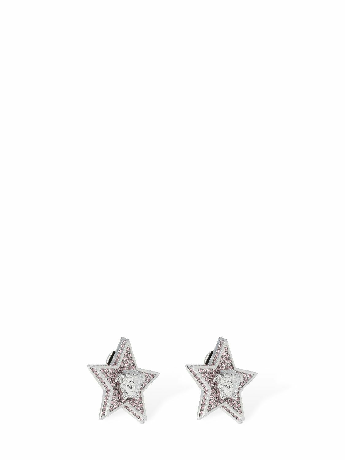 VERSACE - Star & Crystal Medusa Stud Earrings Versace