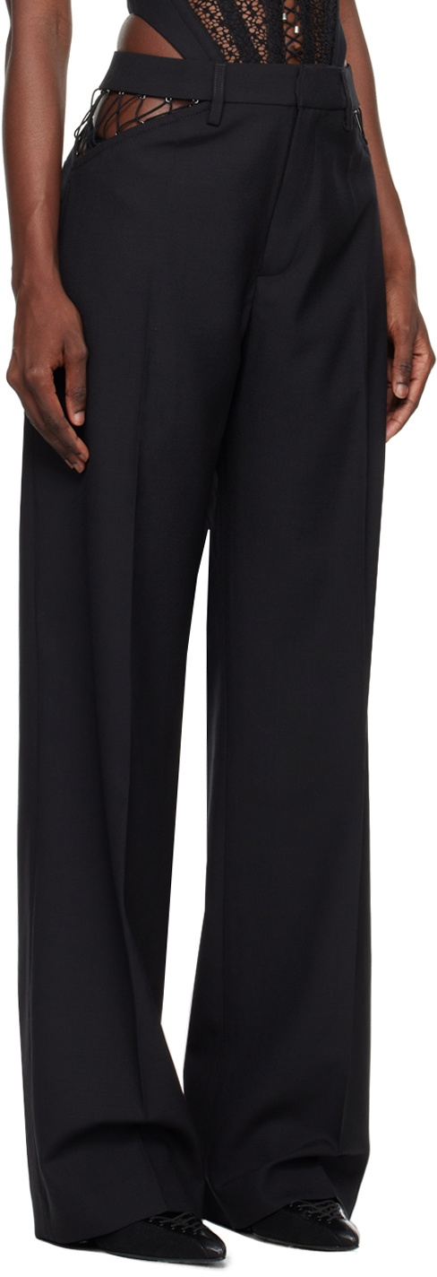 Dion Lee Black Picot Trousers Dion Lee