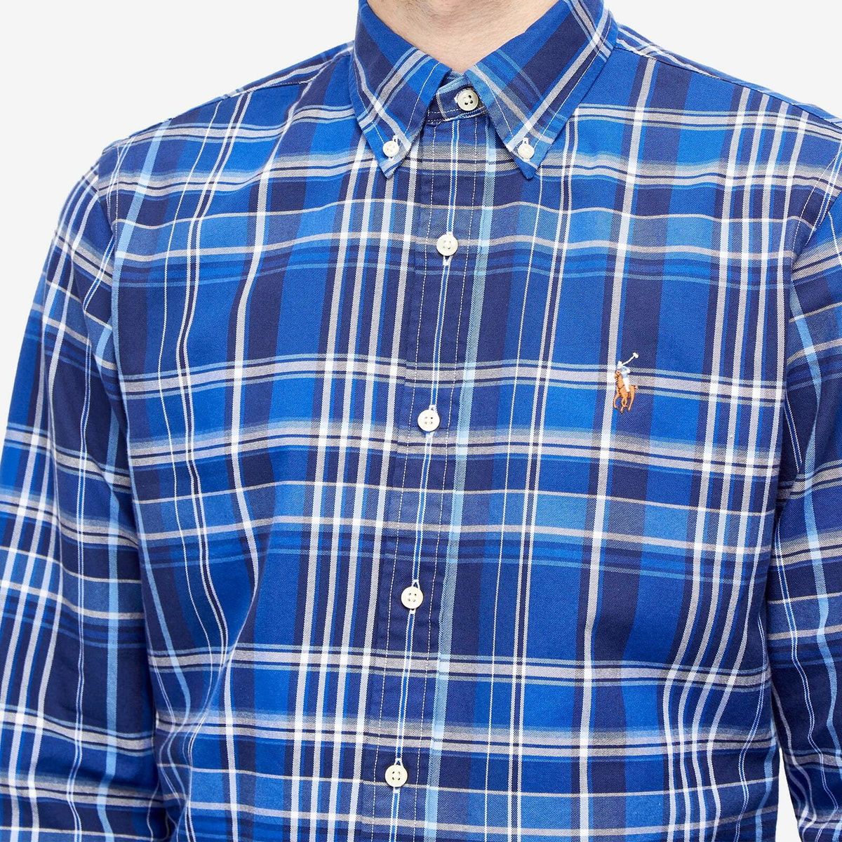 Polo Ralph Lauren Men's Check Oxford Shirt in Blue Multi Polo Ralph Lauren