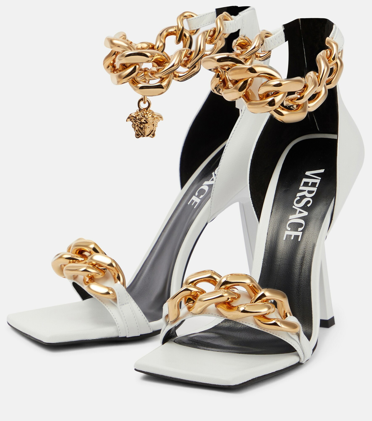 Versace - Medusa Chain leather sandals Versace