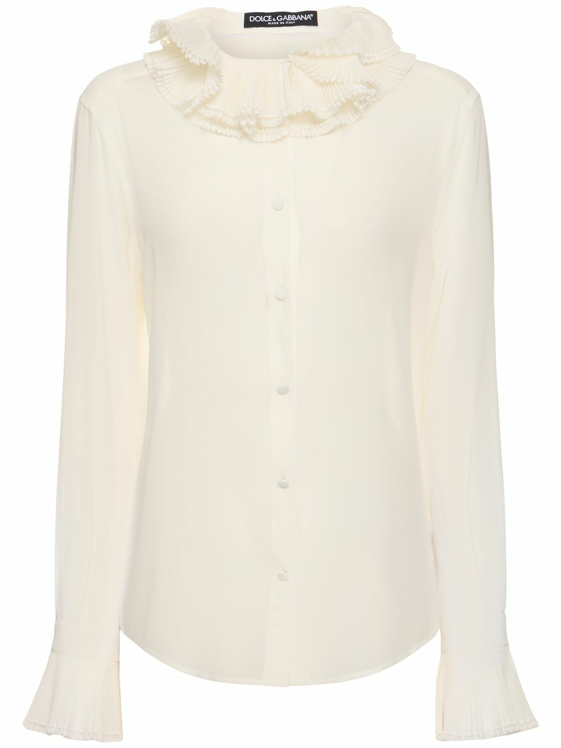DOLCE & GABBANA Silk Ruffled Collar Shirt Dolce & Gabbana