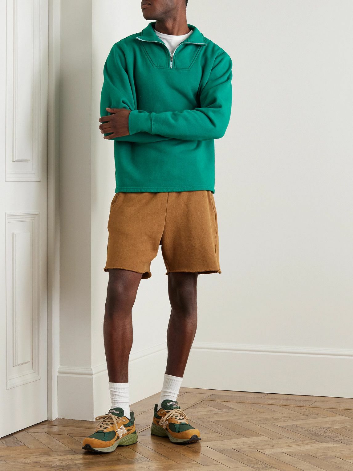 Les Tien - Yacht Cotton-Jersey Zip-Up Sweatshirt - Green Les Tien