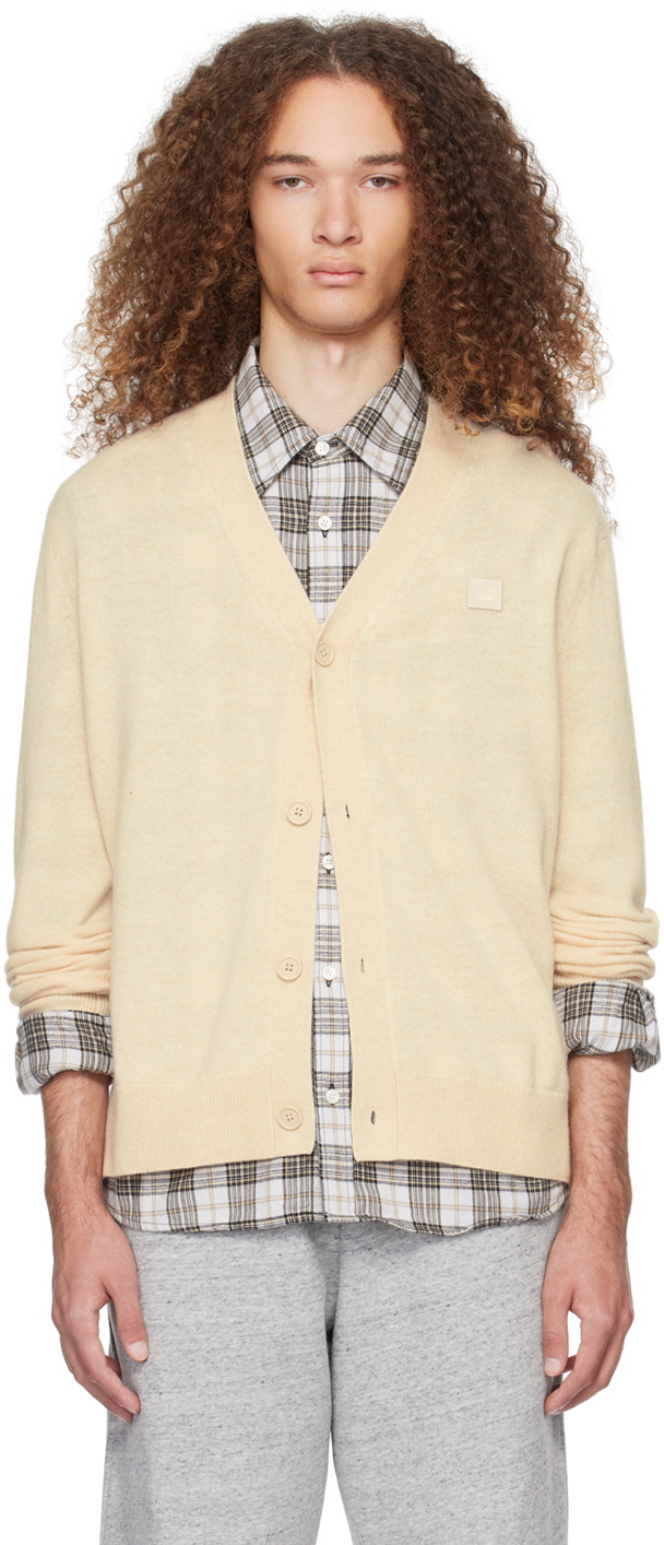 Acne Studios Beige Patch Cardigan Acne Studios