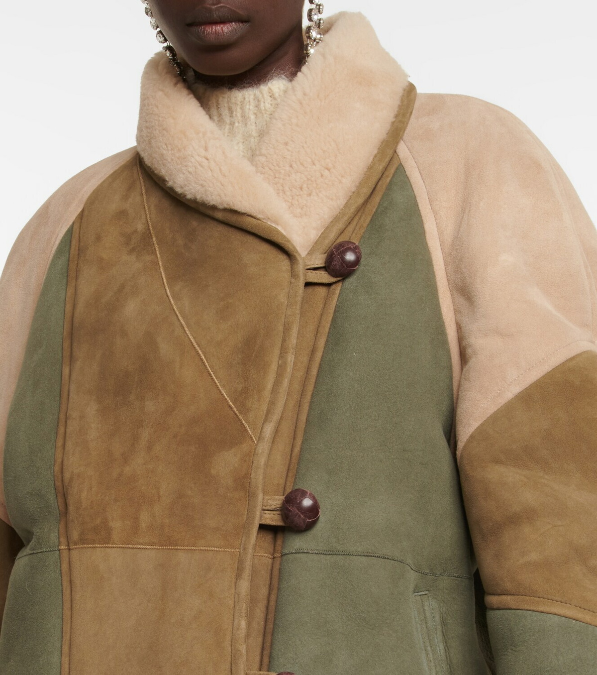 Marant Etoile Abeni shearling-lined suede jacket Isabel Marant Etoile