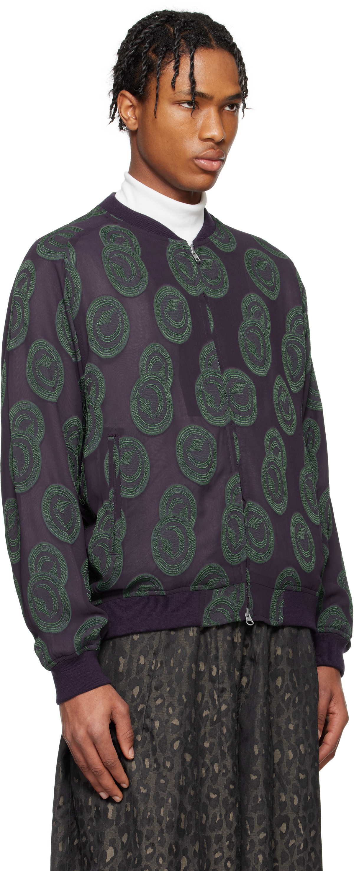NEEDLES Purple BB Bomber Jacket Needles