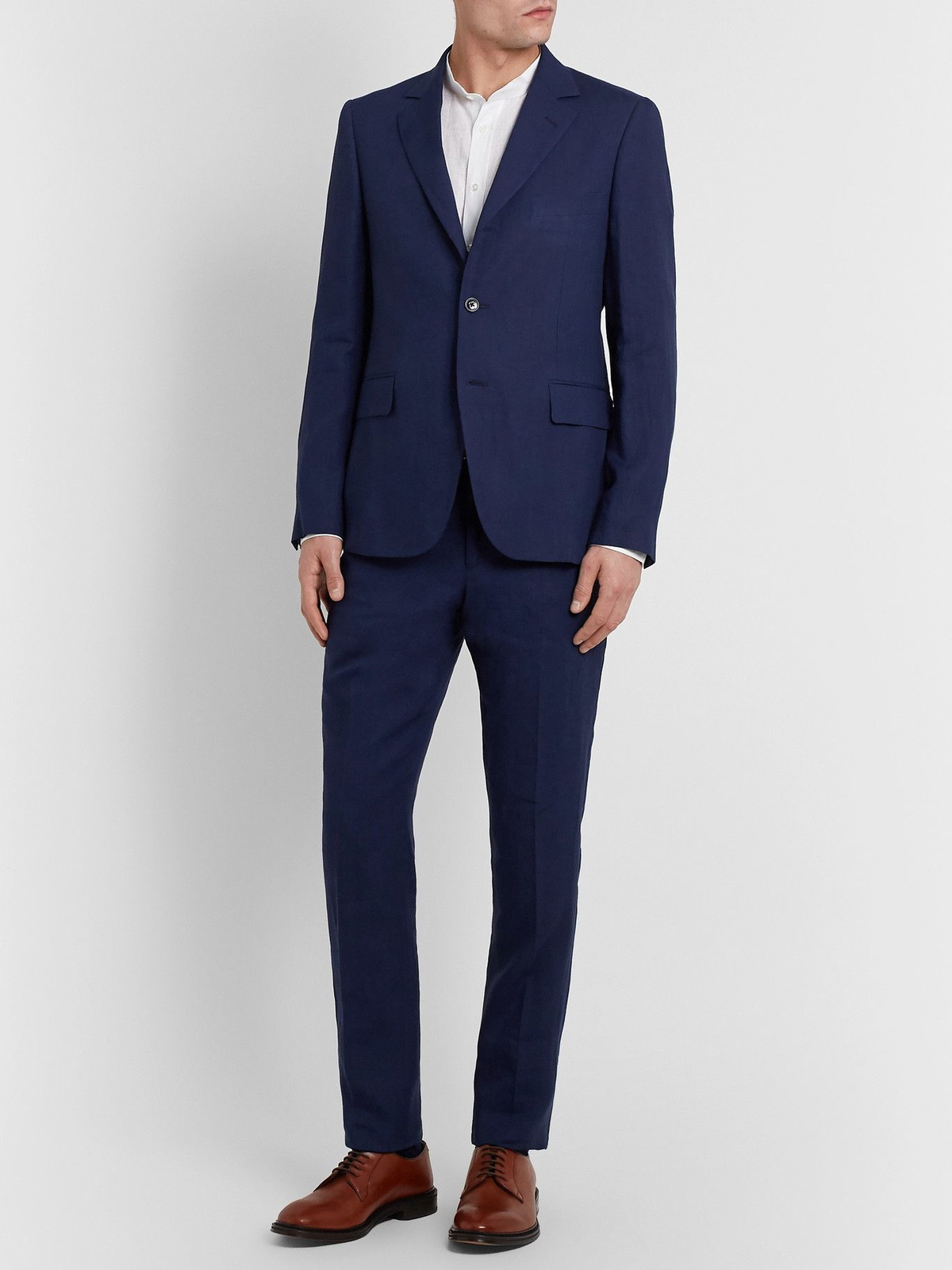 MP Massimo Piombo - Linen Suit Jacket - Blue MP Massimo Piombo