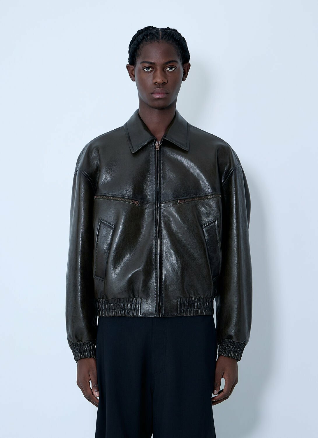 Acne Studios Leather Bomber Jacket Acne Studios