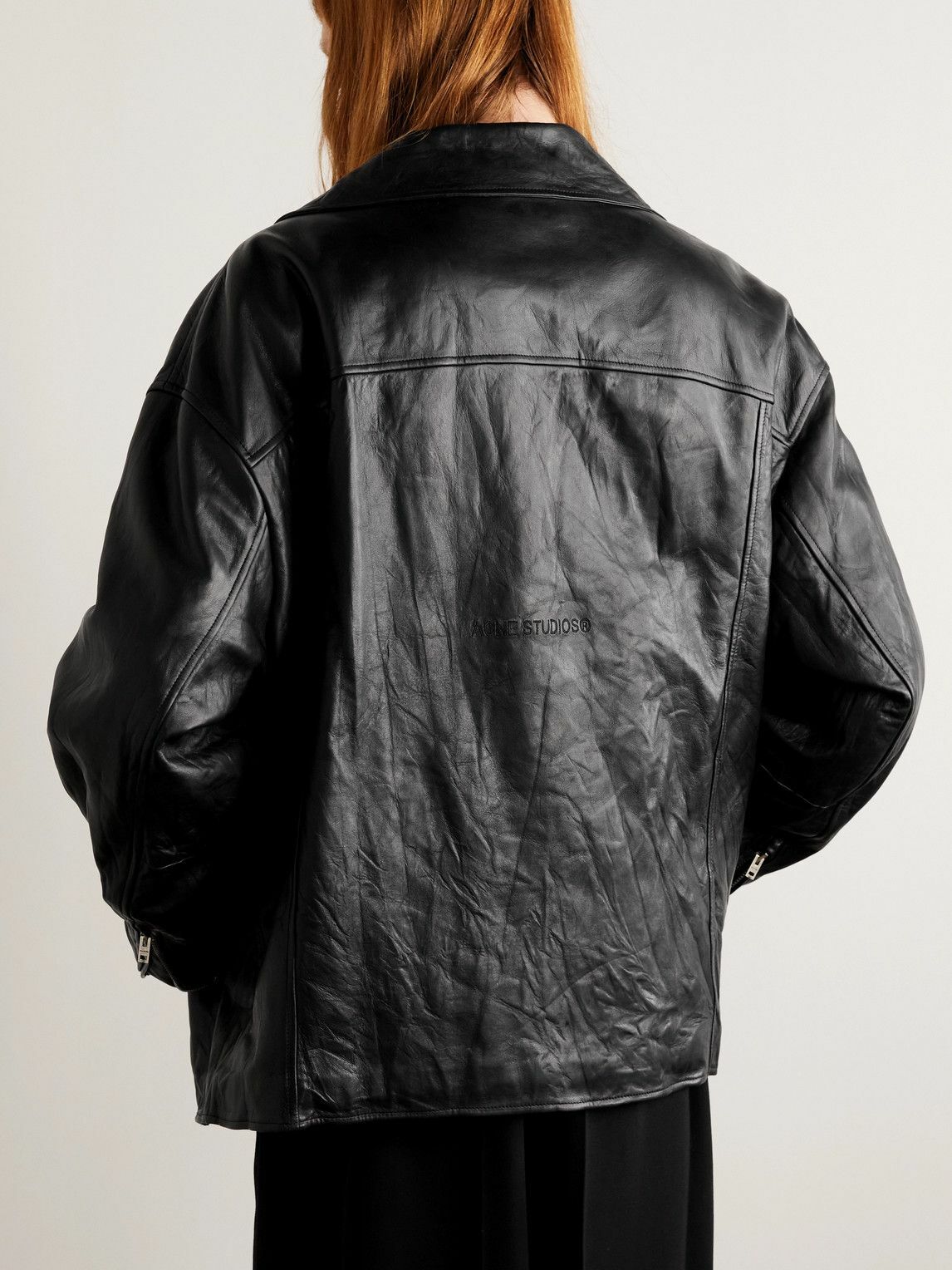 Acne Studios - Distressed Leather Jacket - Black Acne Studios