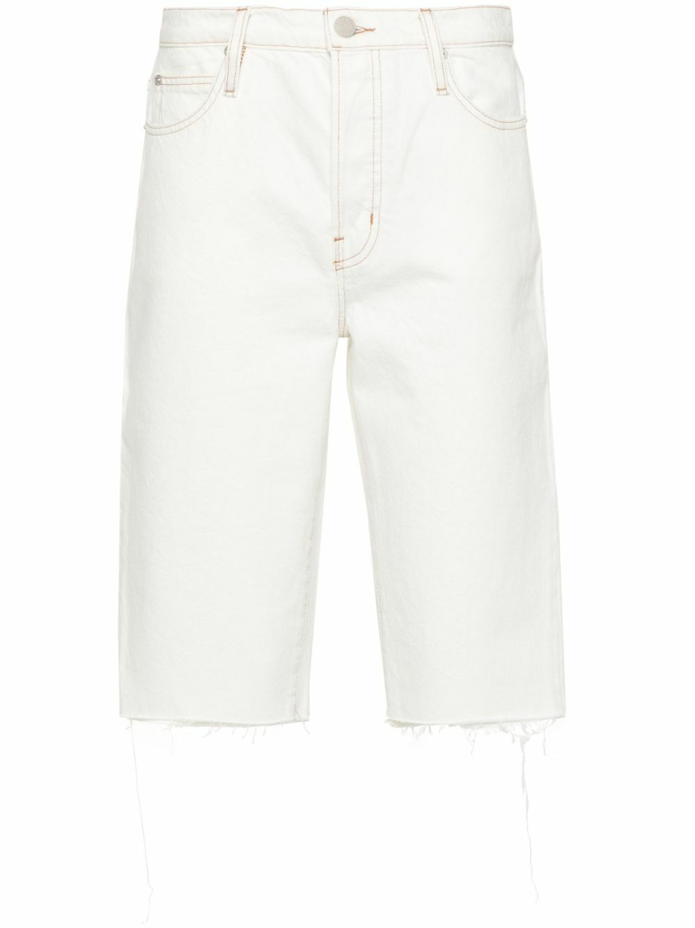 FRAME White Cycling Denim Shorts Frame Denim