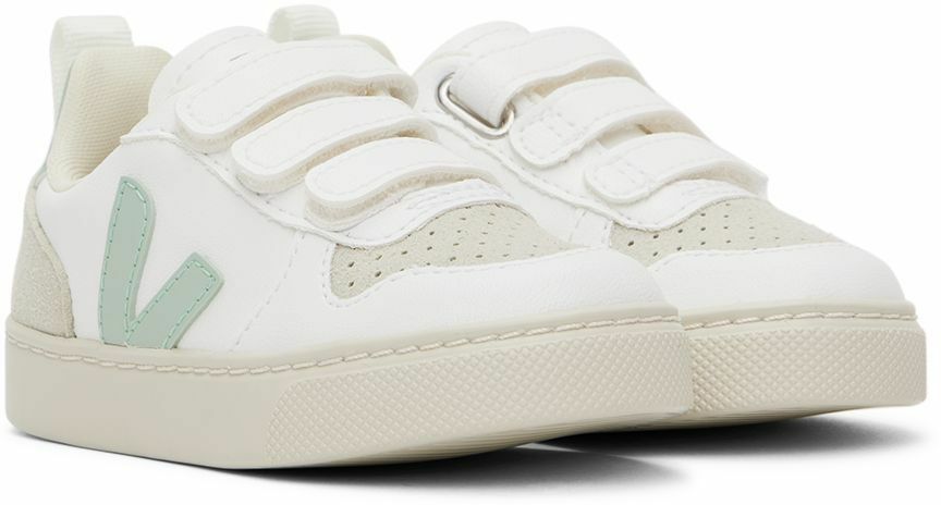 VEJA Baby White & Blue V-10 Sneakers VEJA