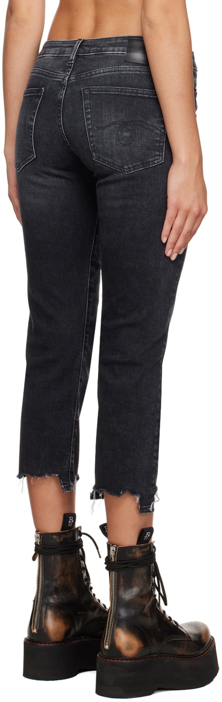 R13 Black Straight Jeans R13