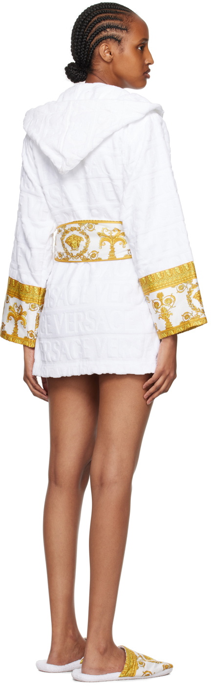 Versace Underwear White Allover Robe Versace Underwear