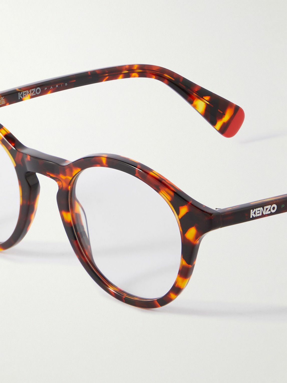 KENZO - Round-Frame Tortoiseshell Acetate Optical Glasses Kenzo