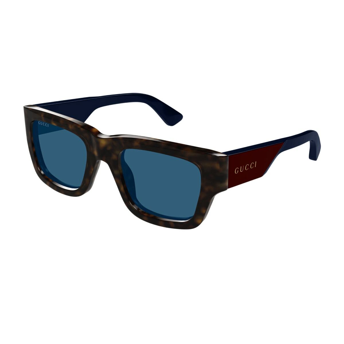Gucci Eyewear Gucci Gg1668s Linea Lettering 002 Havana Red Blue ...