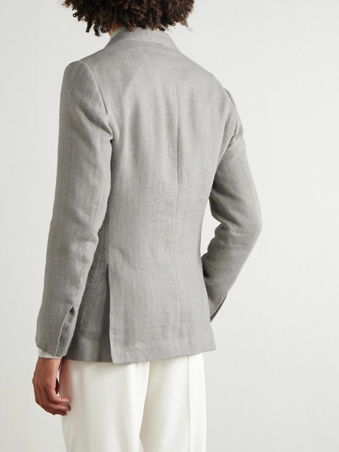 Ralph Lauren Purple label - Kent Herringbone Linen, Silk and Cotton ...