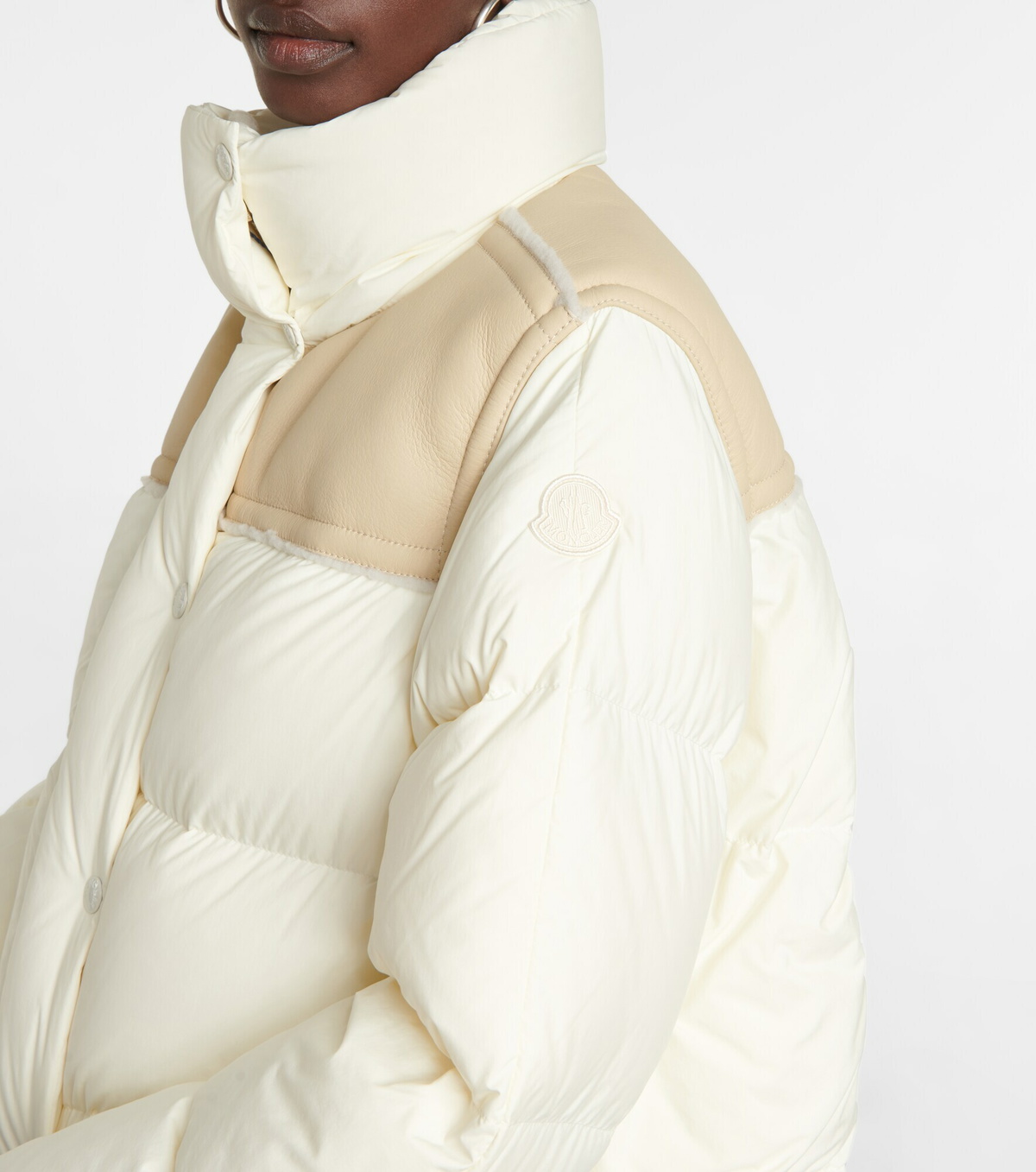 Moncler - Jotty shearling-trimmed down jacket Moncler
