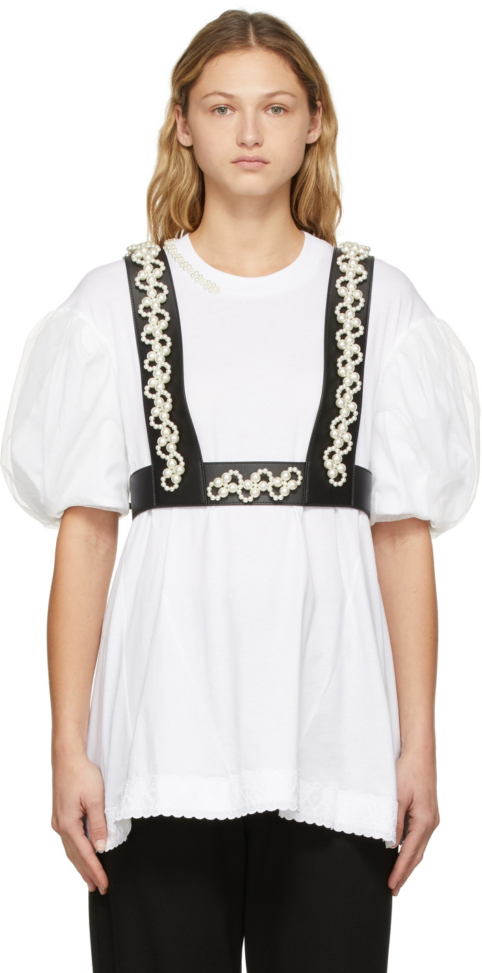 Simone Rocha Black Pearl Harness Belt Simone Rocha