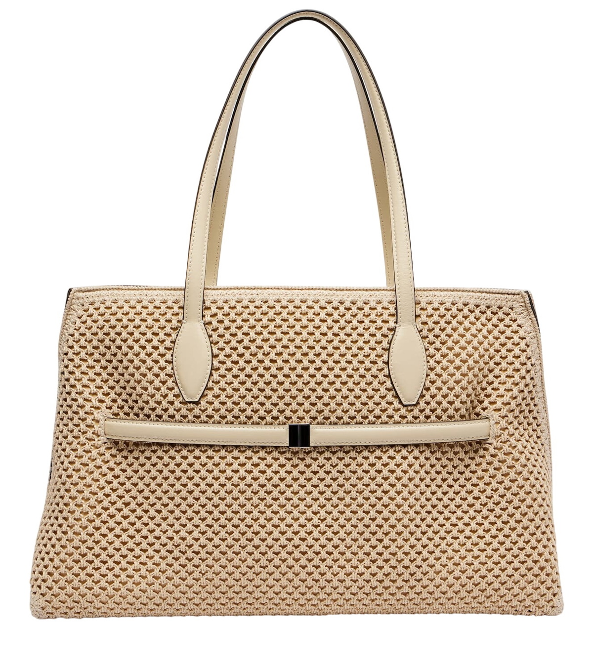 Toteme Lounge leather-trimmed tote bag Toteme