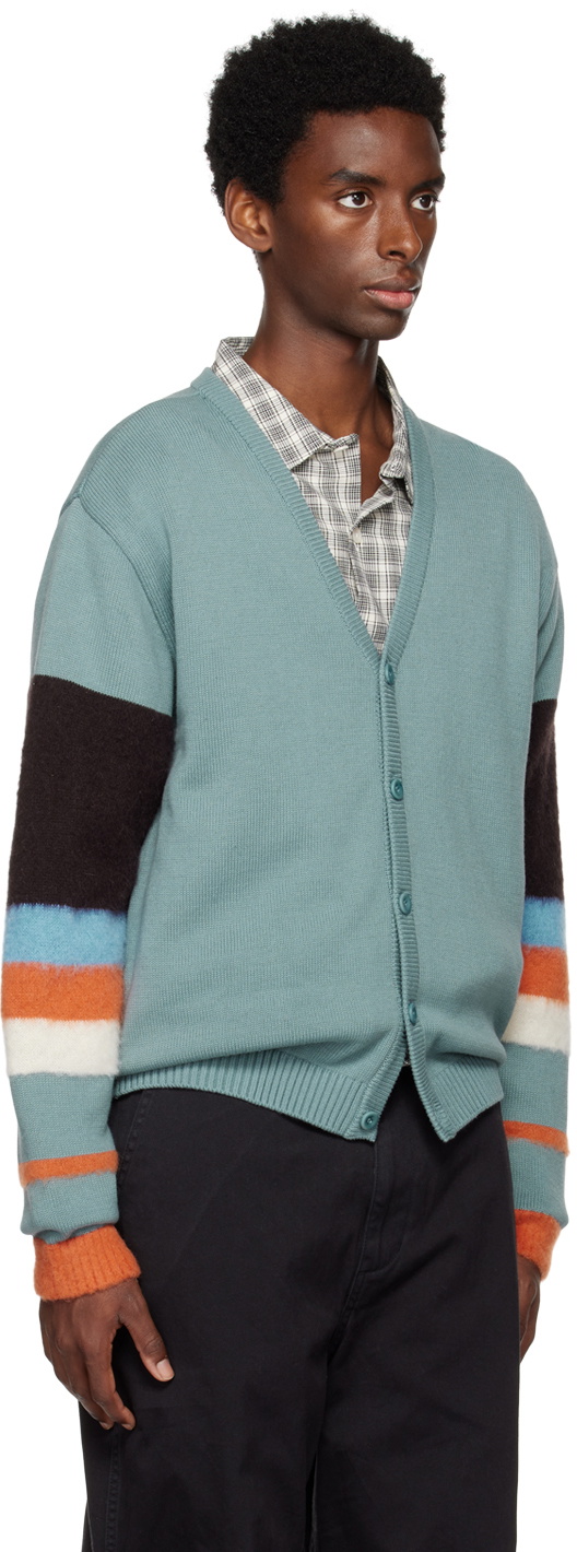Awake NY Blue Striped Sleeve Cardigan Awake NY
