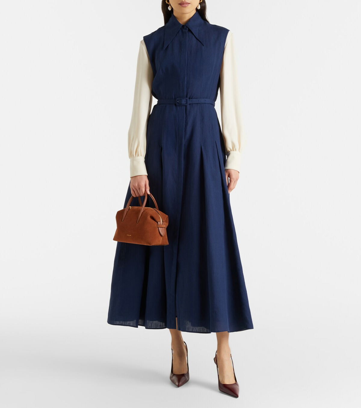 DeMellier Stockholm Small suede top-handle bag DeMellier