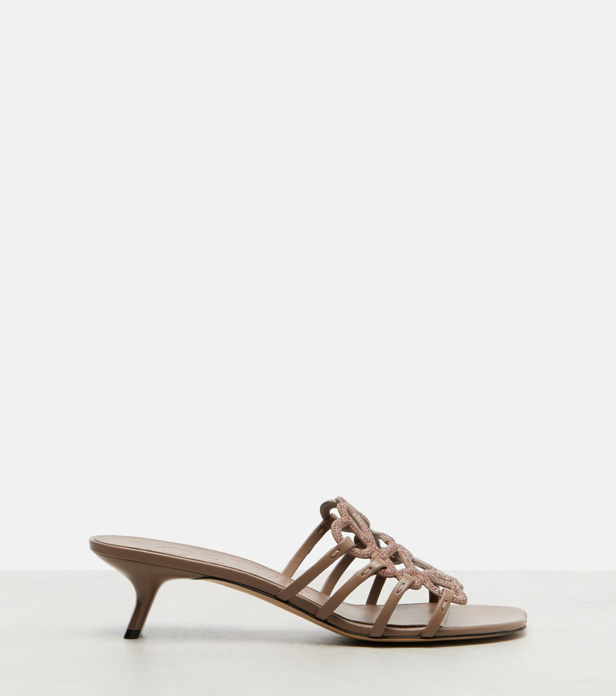 Loewe Petal Anagram embellished suede mules Loewe