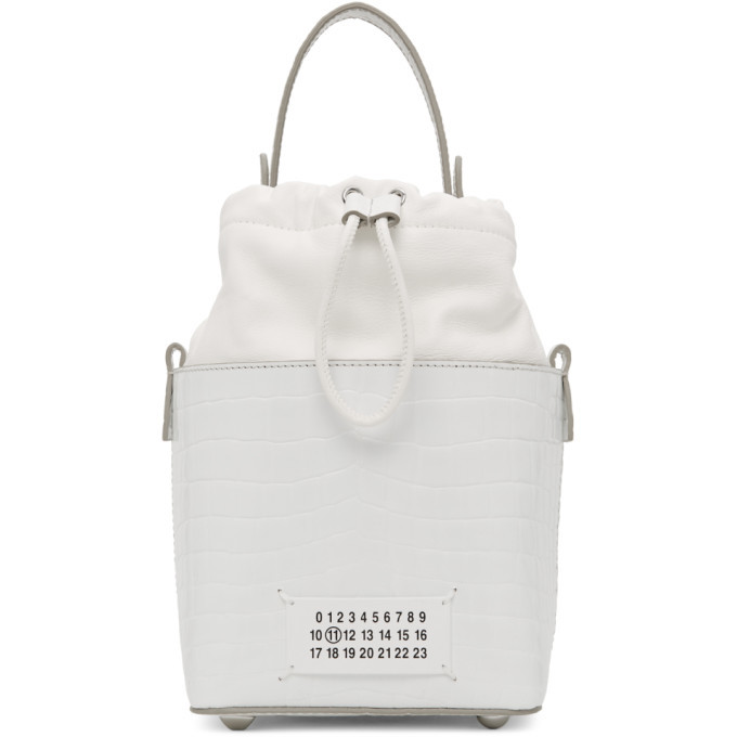Maison Margiela White Croc 5AC Bucket Bag Maison Margiela