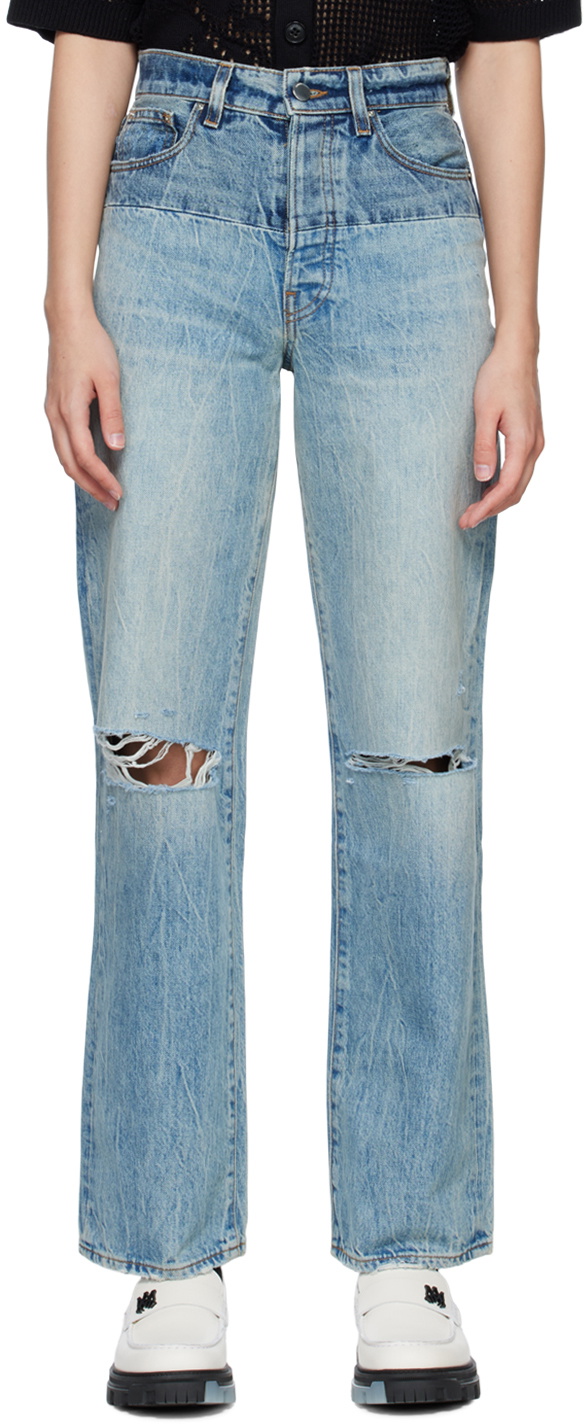AMIRI Blue Wide Straight Jeans Amiri