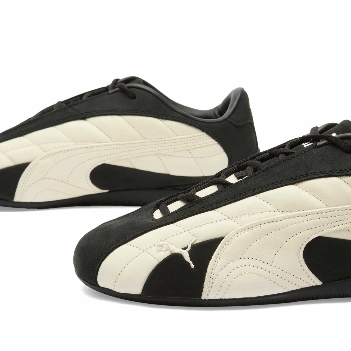 Puma Speedcat Plus Quilted Sneaker in Black/Frosted Ivory Puma