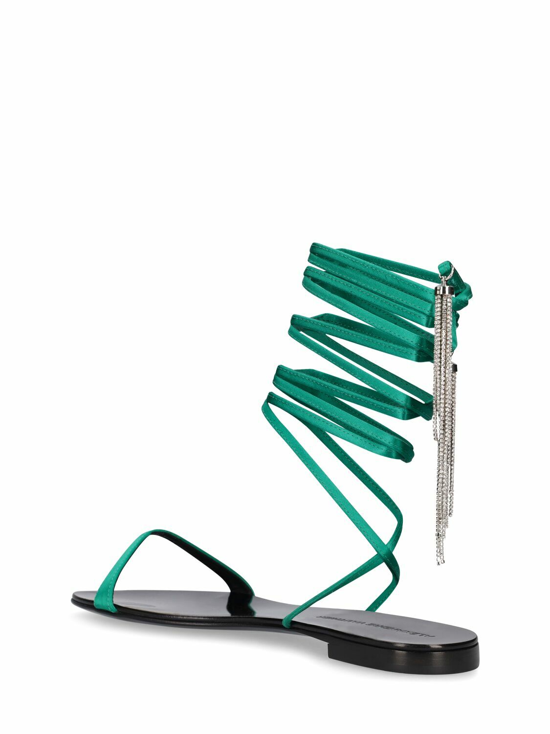 ALEXANDRE VAUTHIER - 10mm Satin Flat Sandals Alexandre Vauthier