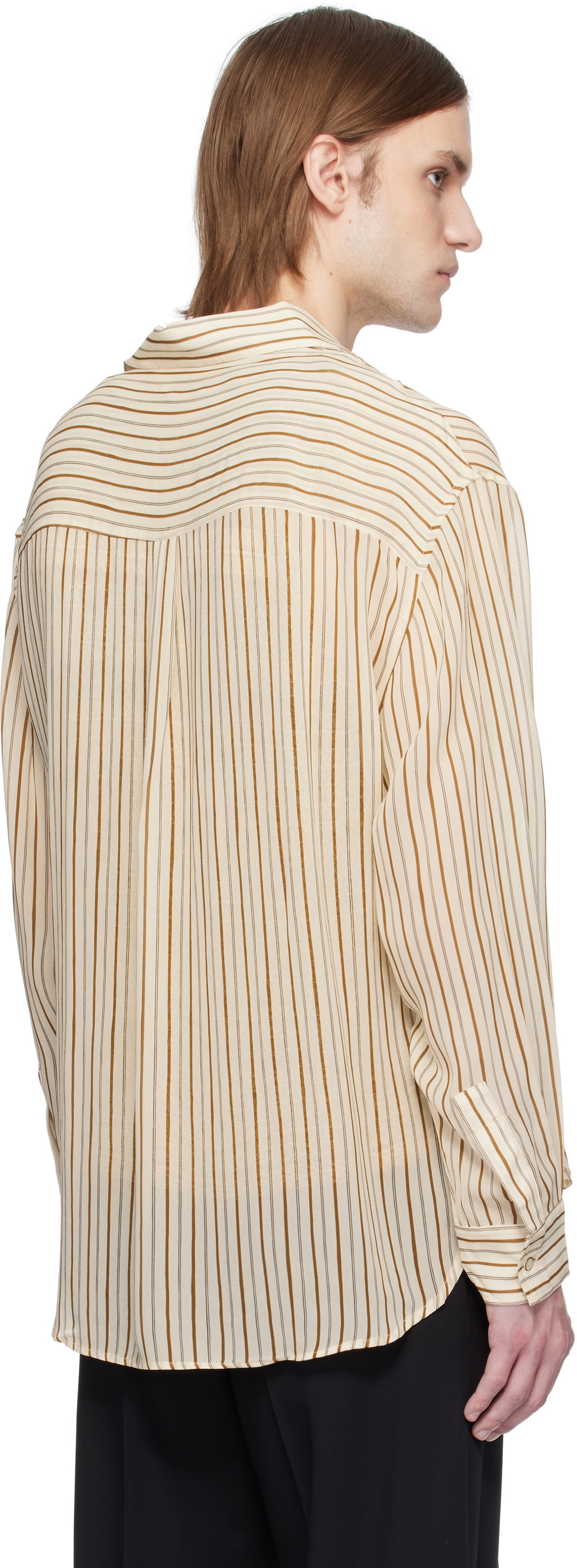 CMMN SWDN Beige Kai Sheer Shirt CMMN SWDN