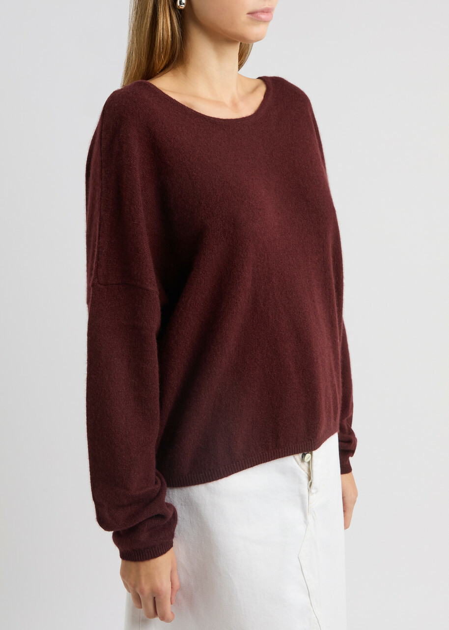Crush Cashmere Nala Cashmere Jumper Burgundy CRUSH CASHMERE