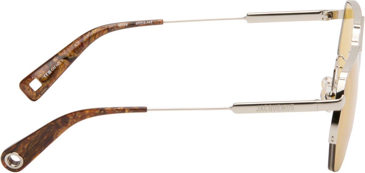 JACQUEMUS Silver La Croisière 'The Aviador' Sunglasses Jacquemus