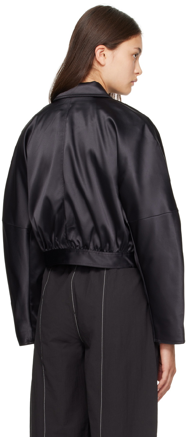 GANNI Black Spread Collar Jacket GANNI