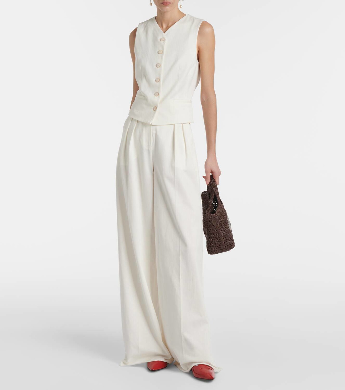 Tod's Logo raffia tote bag Tod's