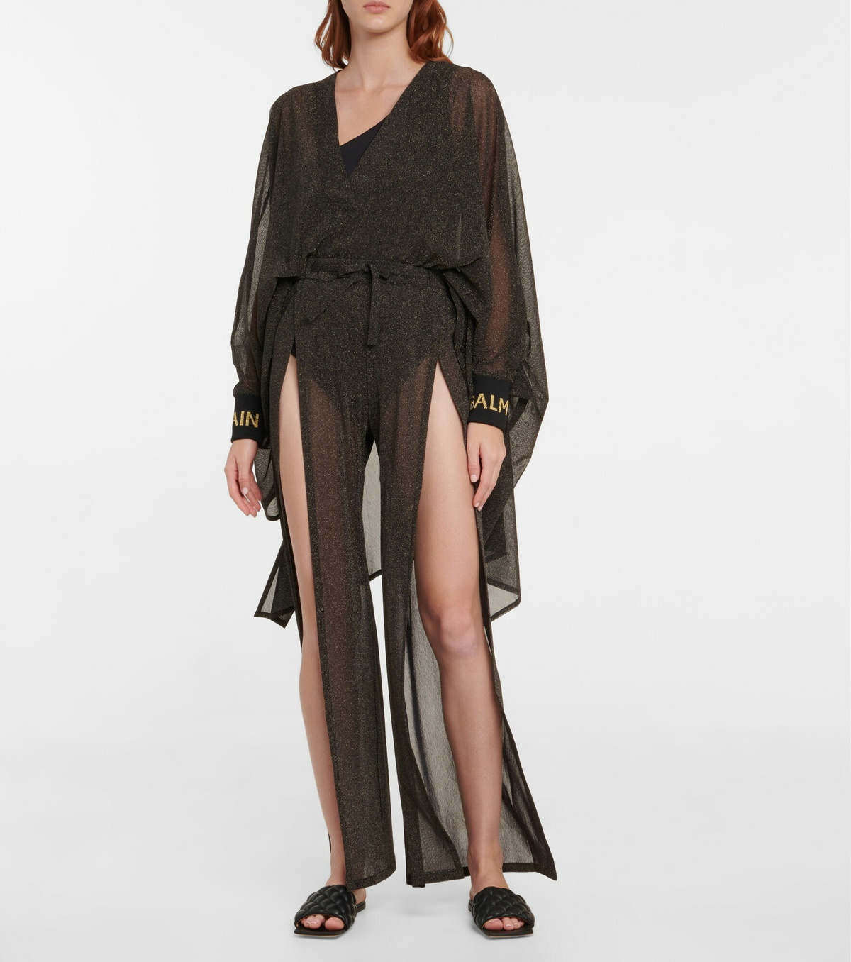 Balmain - Metallic knit pants Balmain