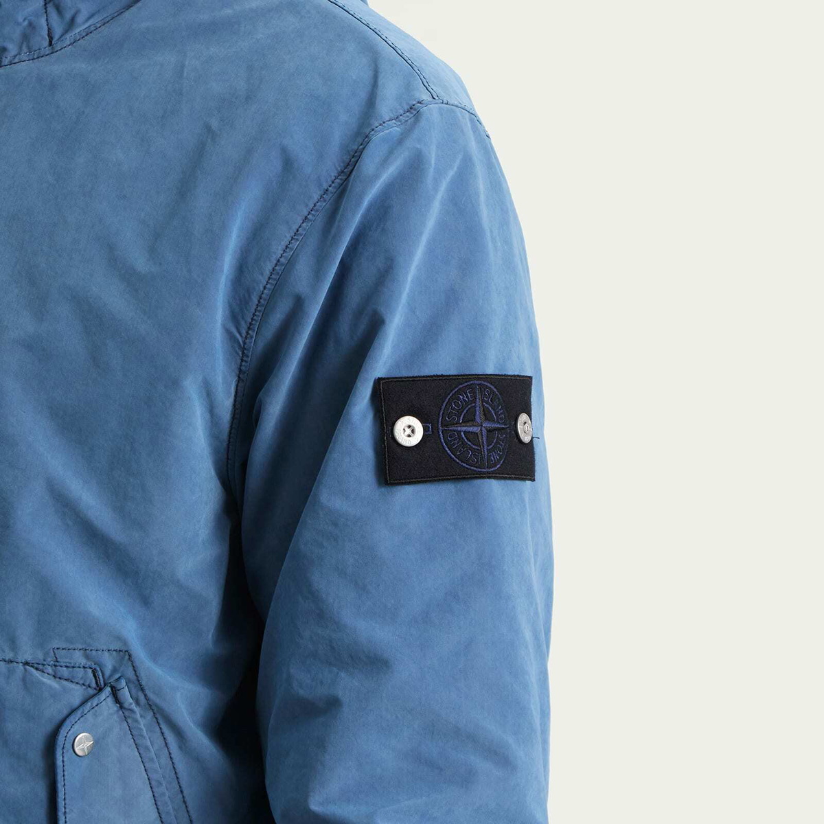 Stone Island Men's David Light Indigo-TC Jacket in Indigo Stone Island