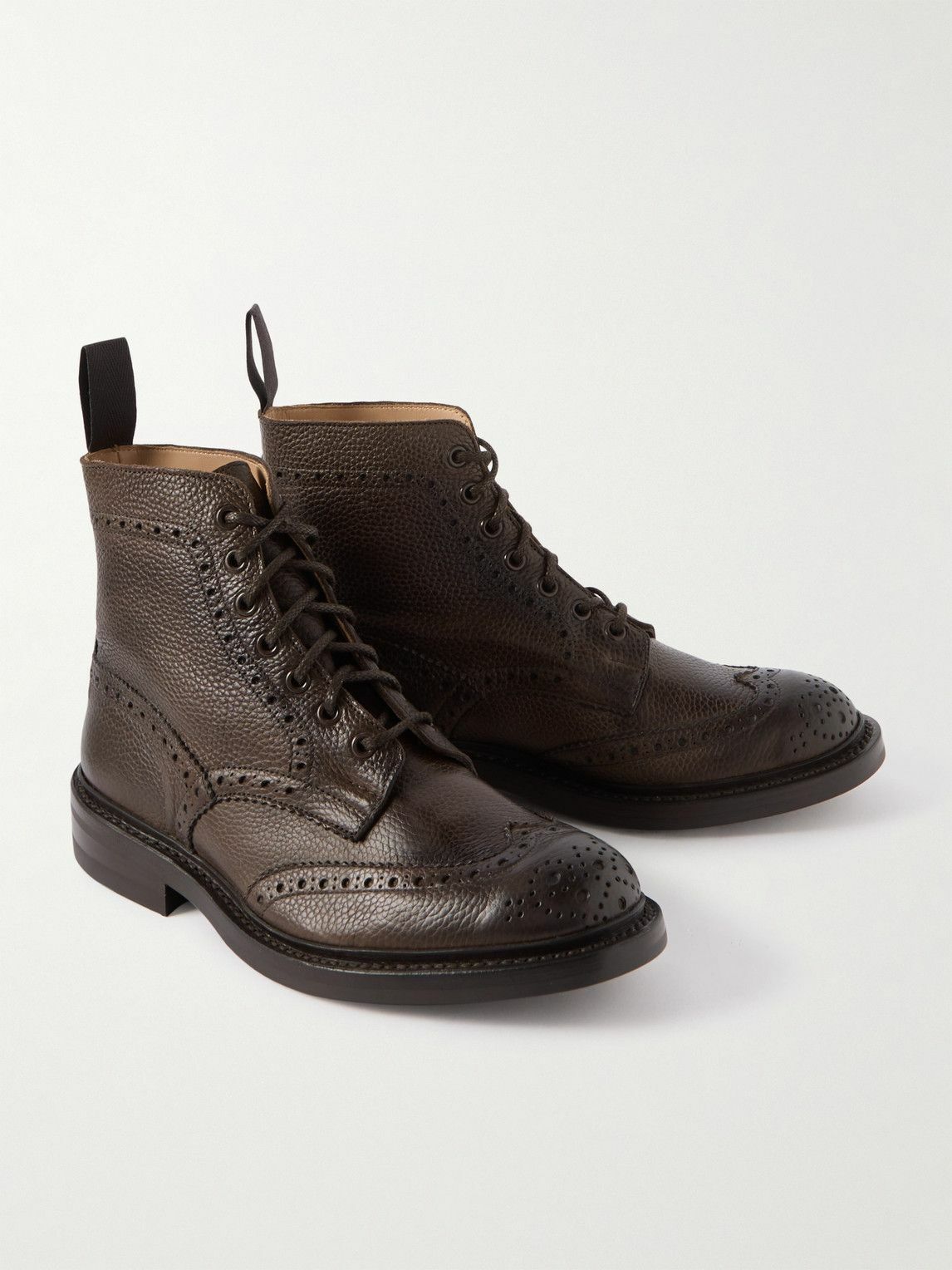 Tricker's - Stow in Dark Leather Boots - Brown Tricker's