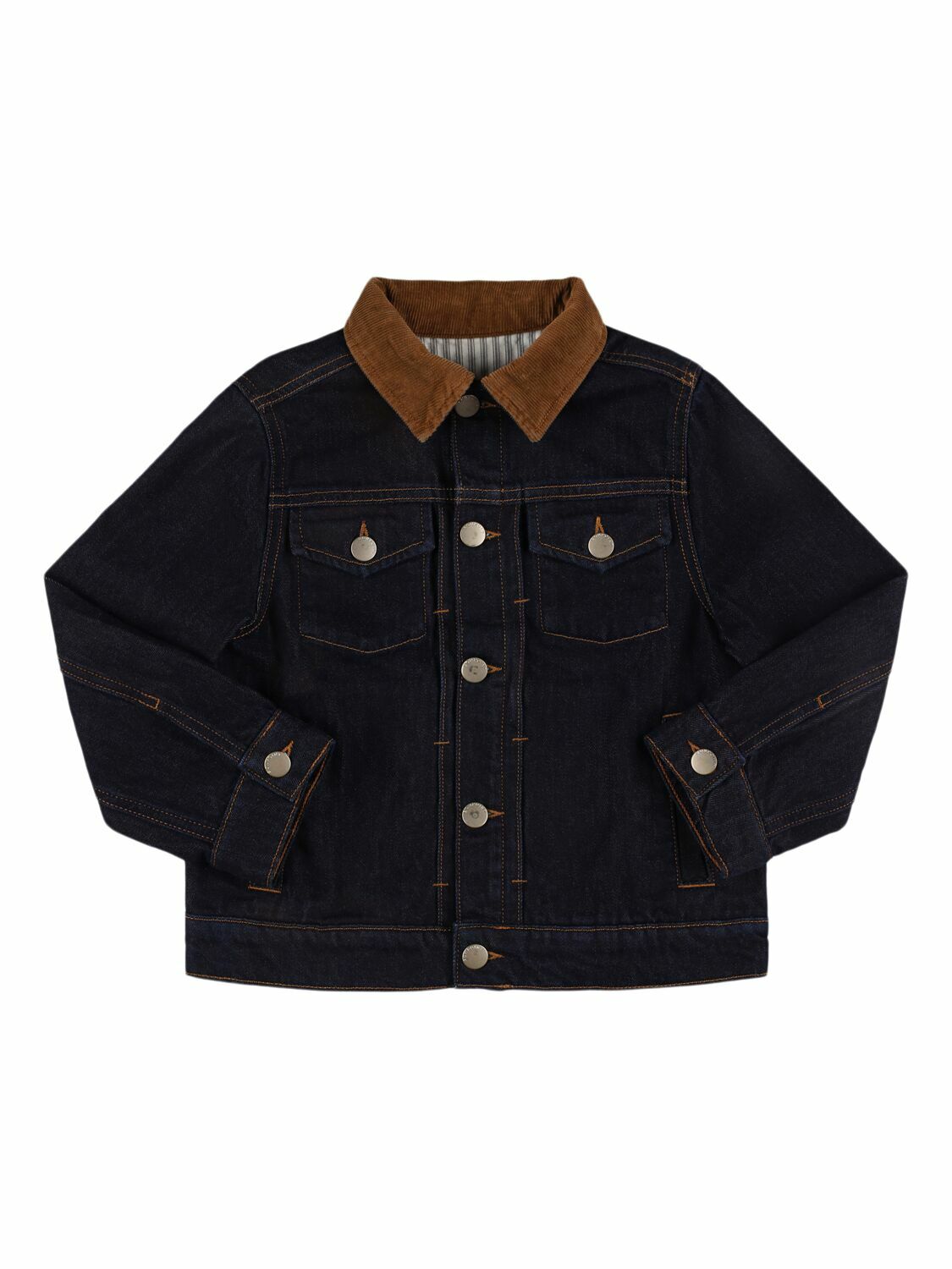 BONPOINT Embroidered Cotton Denim Jacket Bonpoint