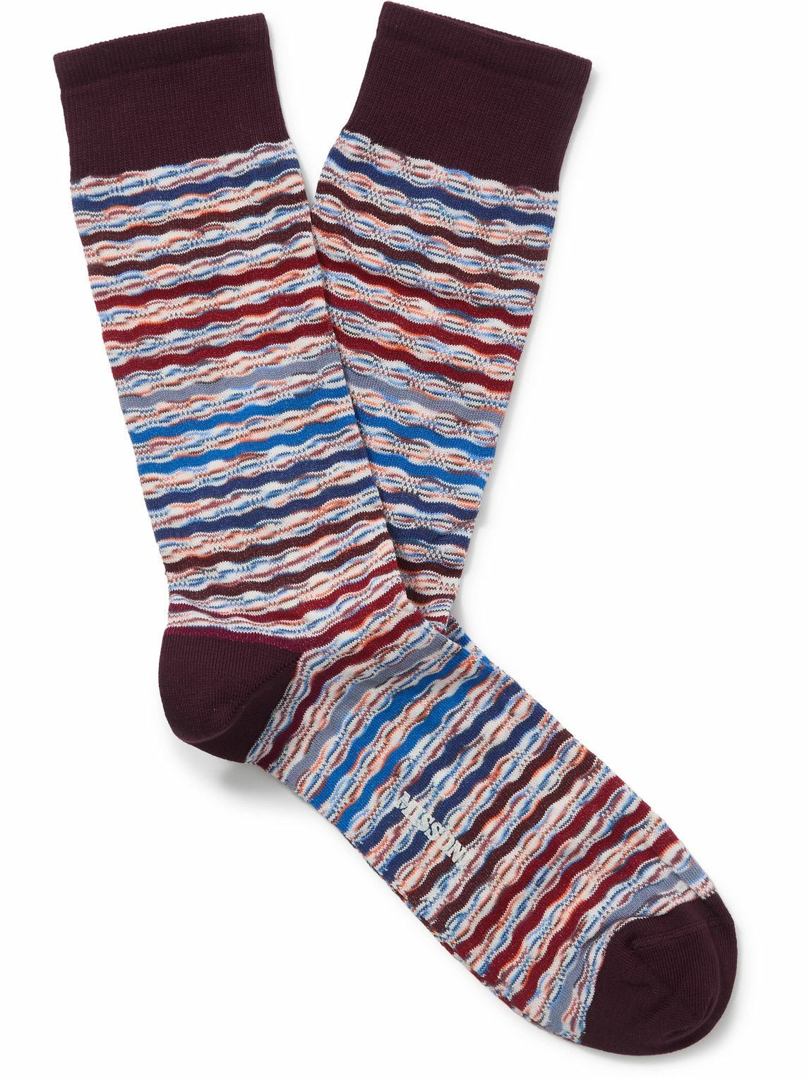 Missoni - Crochet-Knit Cotton-Blend Socks - Blue Missoni