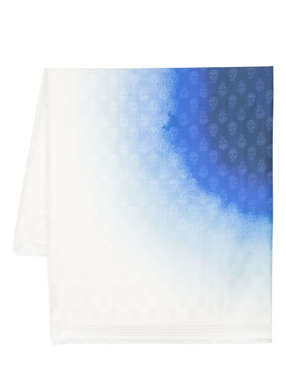 ALEXANDER MCQUEEN - Printed Silk Blend Wool Biker Scarf Alexander McQueen