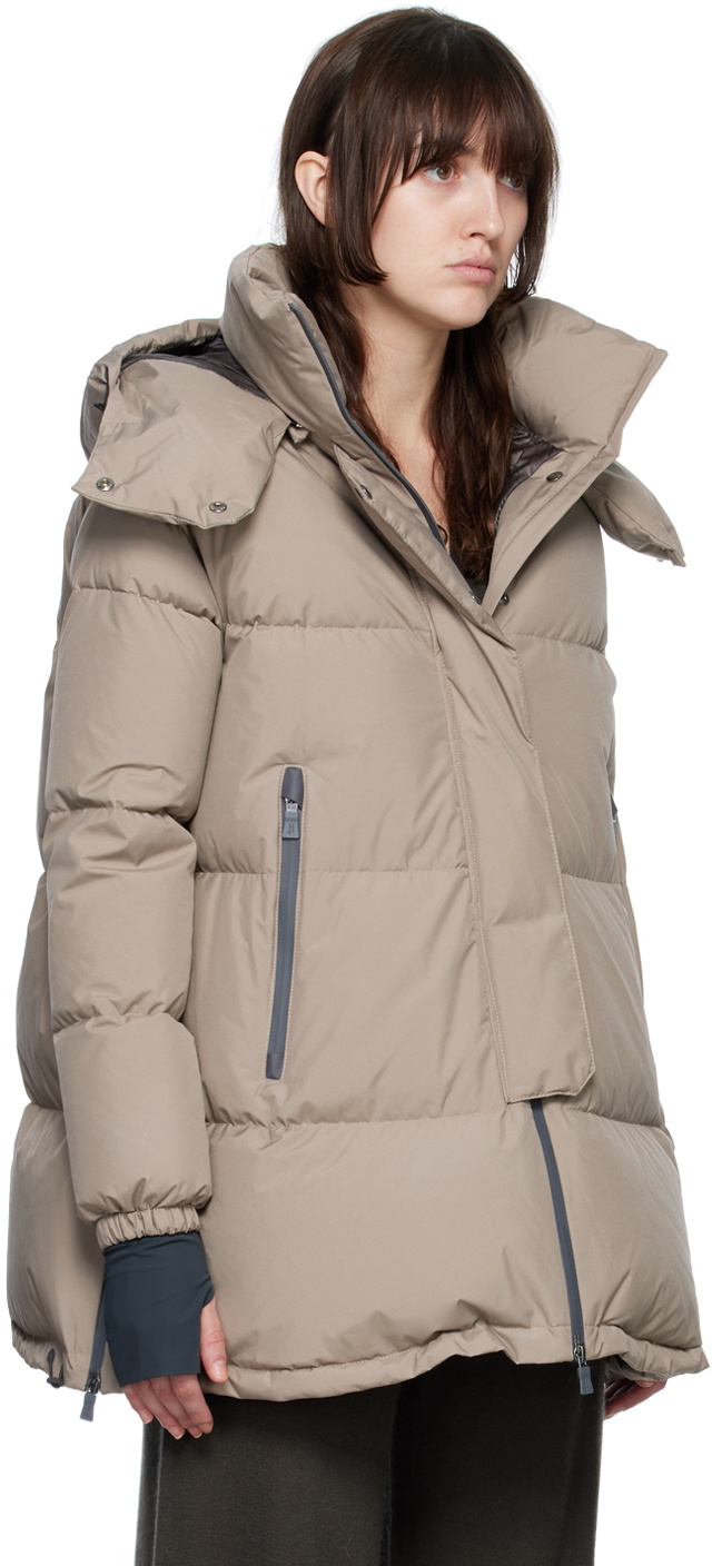 Herno Taupe A-Line Down Jacket Herno