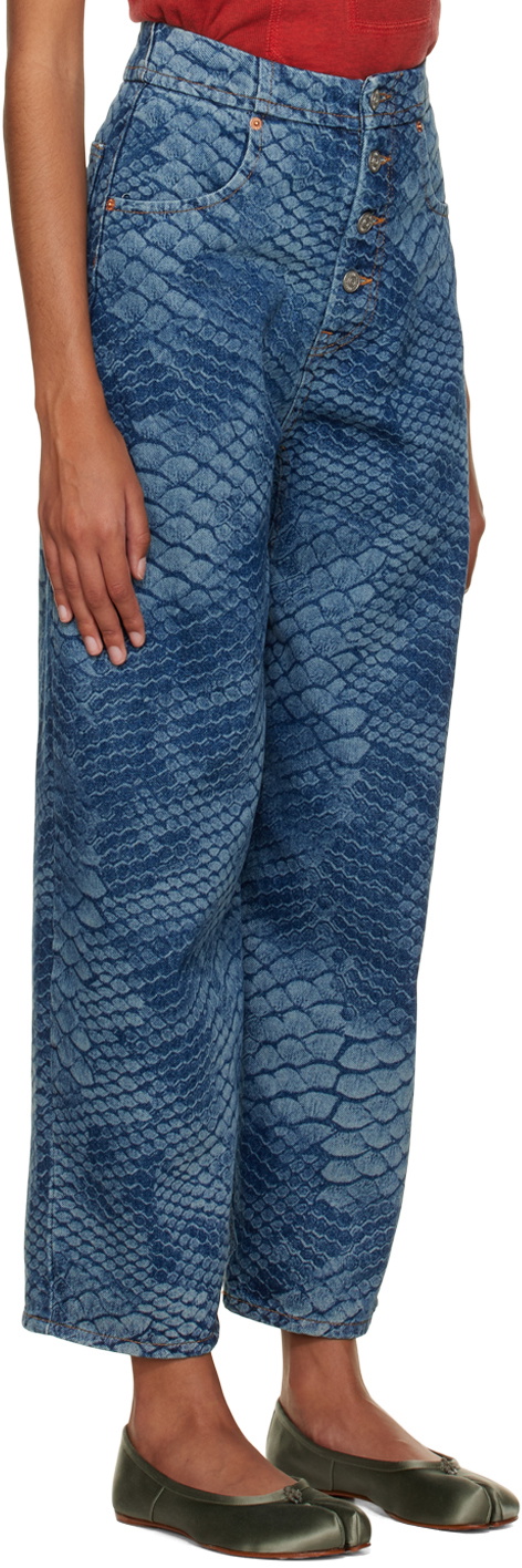 MM6 Maison Margiela Blue Snake Jeans MM6 Maison Margiela